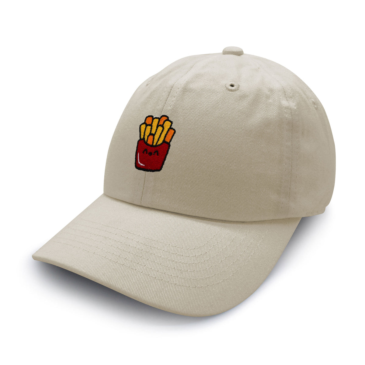 Smiling French Fries Dad Hat Embroidered Baseball Cap Chips Fast Food ...