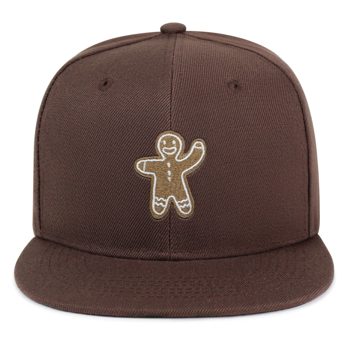 Gingerbread Man Snapback Hat Embroidered Hip-Hop Baseball Cap Holiday ...