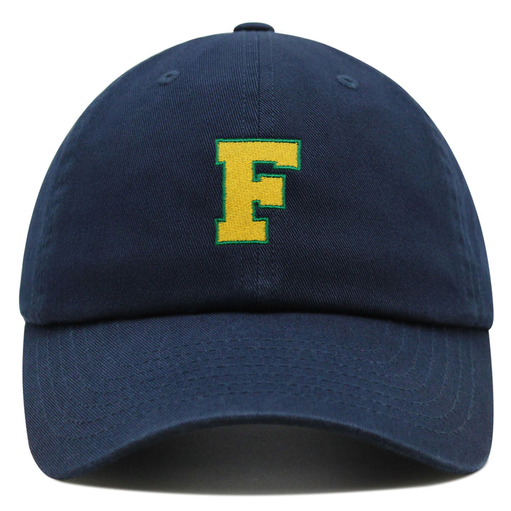Initial F College Letter Premium Dad Hat Embroidered Cotton Baseball C ...