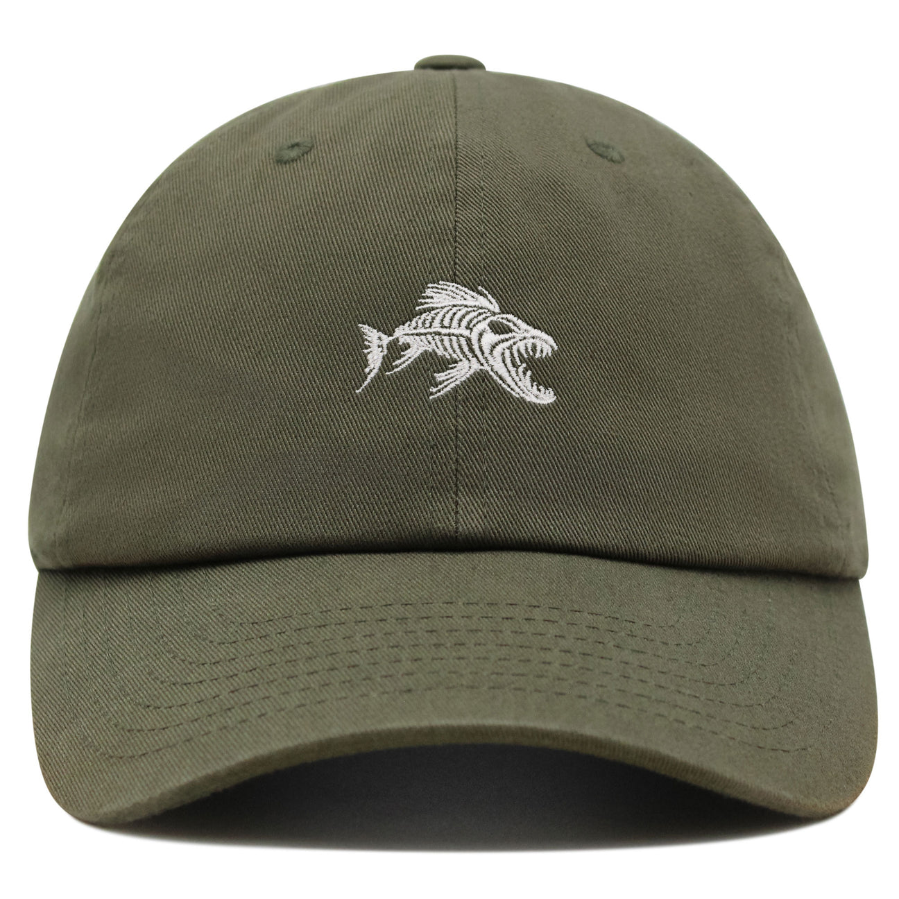 Fish Skeleton Premium Dad Hat Embroidered Baseball Cap Fish Bone – JPAK CO